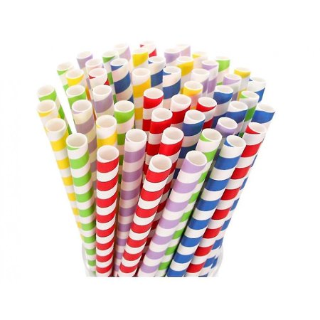 Paper Drinking Straws 300 Pack Biodegradable Random Colors | Walmart Canada