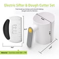 Electric Hand-Held Flour Sifter with Dough Scraper, 4 Cup/1L Capacity ...