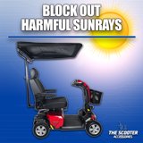 Sunshade Canopy for Mobility Scooters. Easy Removable Rain & Tear ...