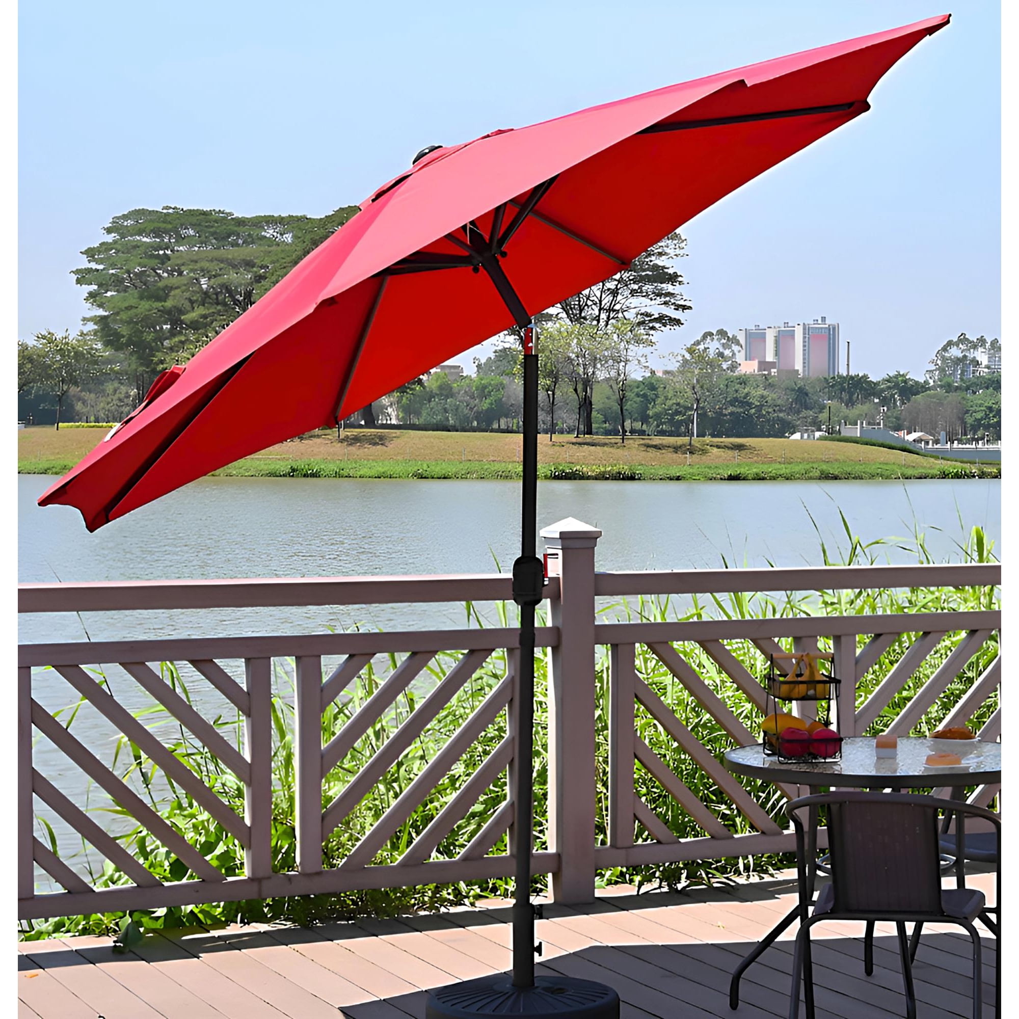 Click here for Yardlab 9ft Round Patio Umbrella With Tilt And Cra... prices