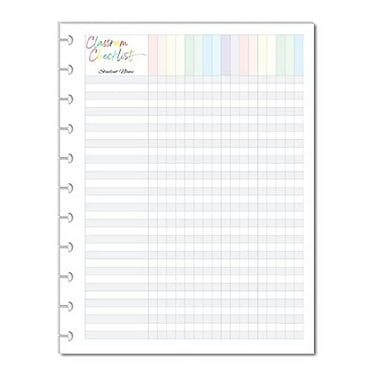 Classroom Checklist Refills for 9 Disc Happy Planners - Walmart.com