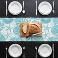 Aqua Coastal Table Runner 108 Inches Long,Dining Table Runners Dresser ...