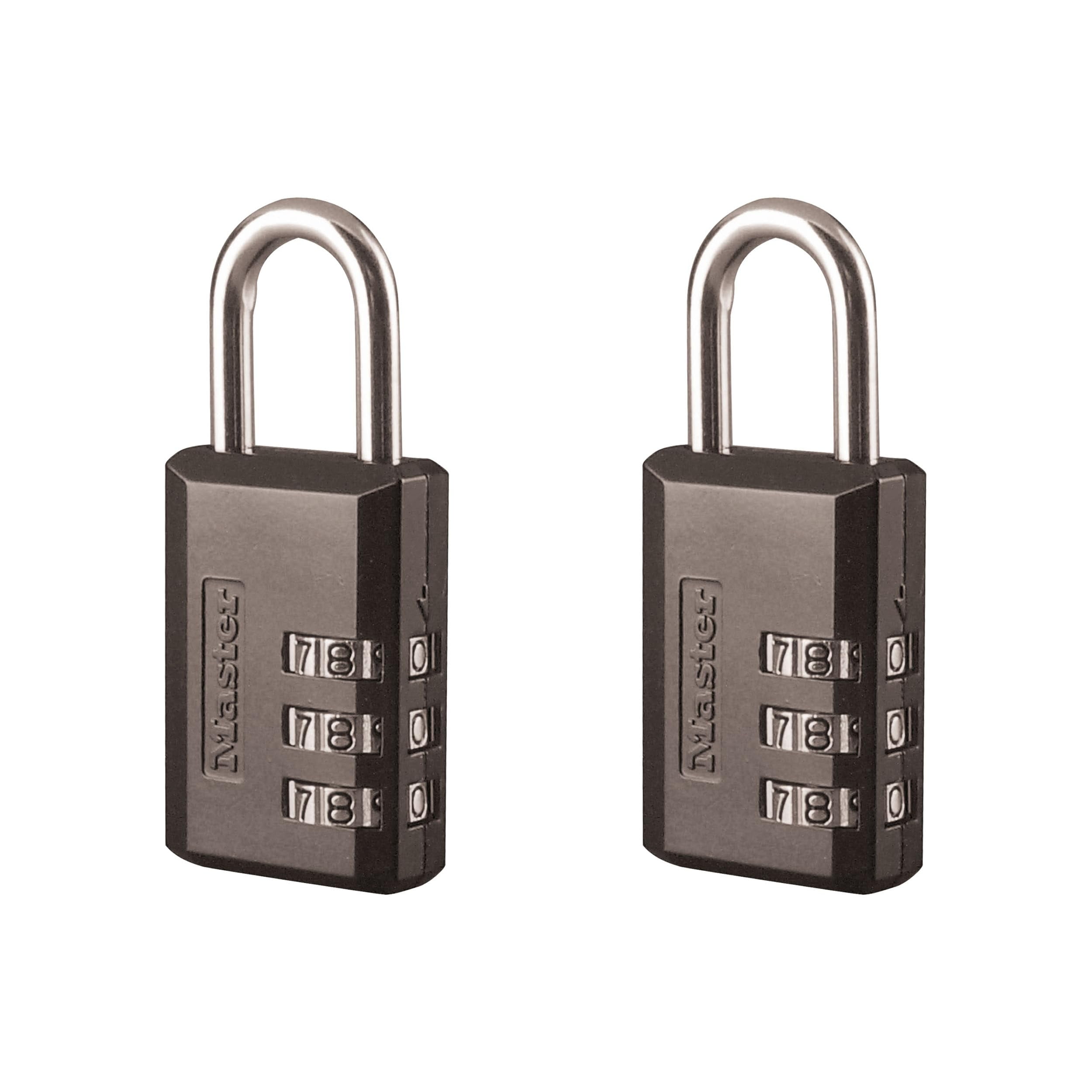 Candado combinado Master Lock 647EC2 negro, paquete de 2 | Bodega Aurrera en línea