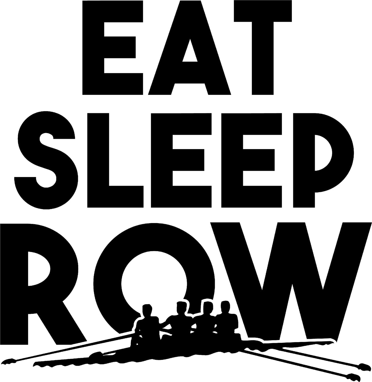 Eat Sleep Row Rowing Oar Racing Wall Decals for Walls Peel and Stick ...