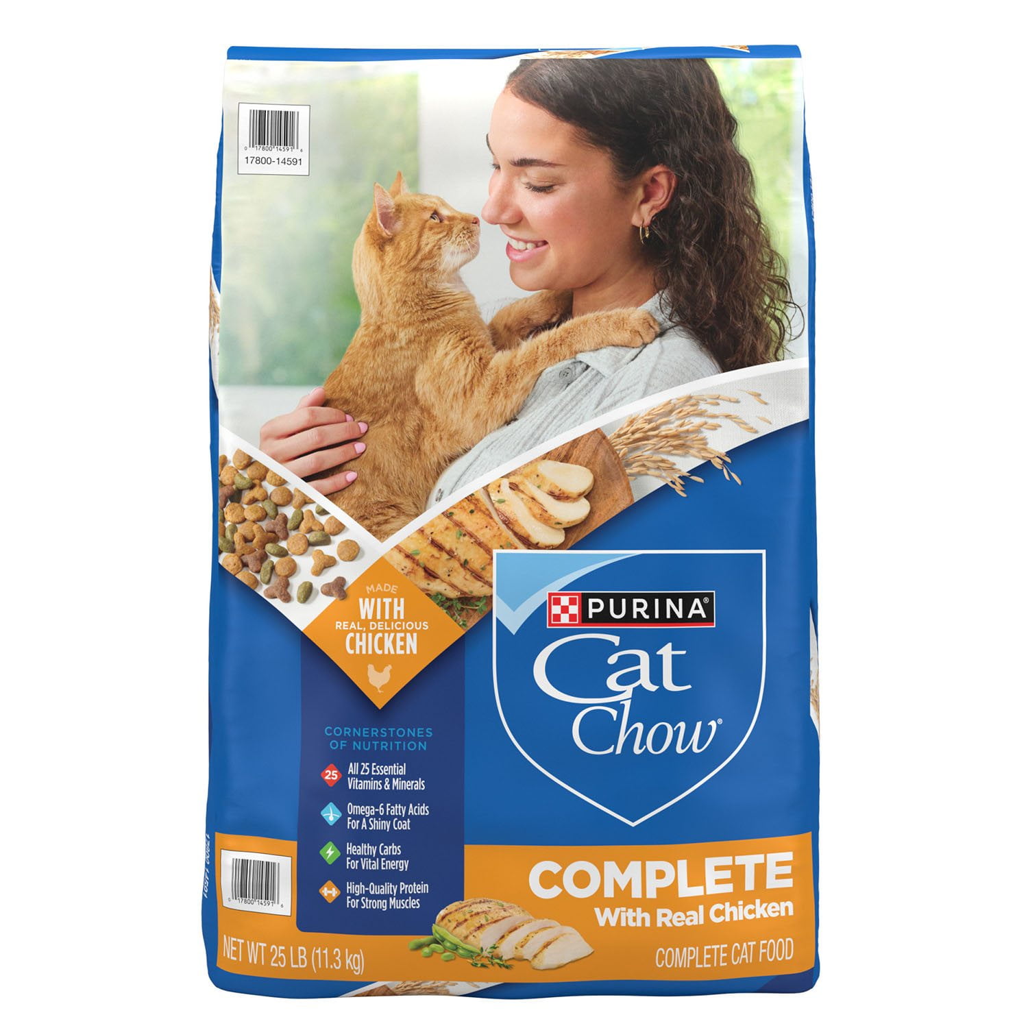 Purina, Cat Chow Complete, Chicken Flavored, Dry Cat Food, 25 lbs ...