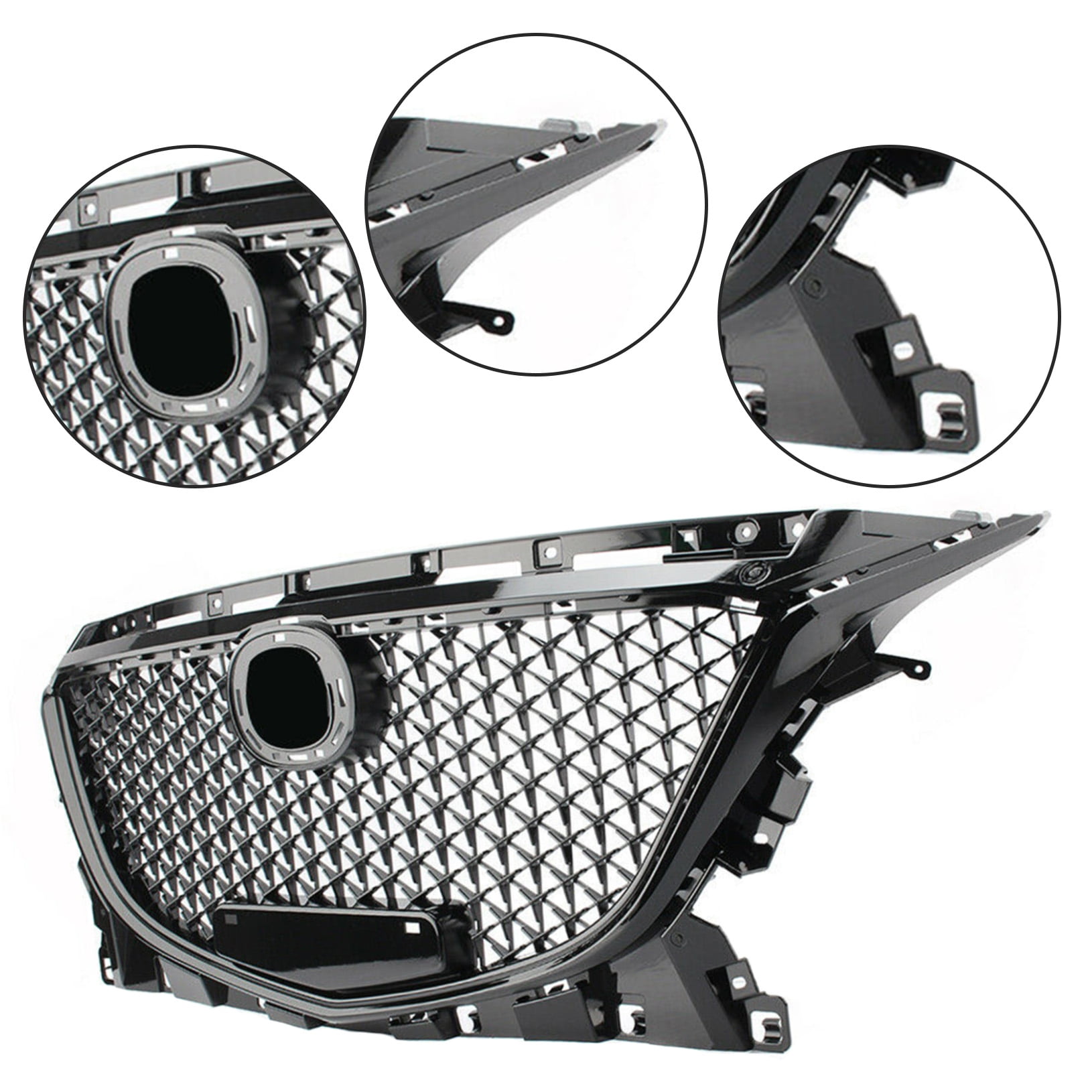 Buy Grill Inserts Front Bumper Grille Fits for Mazda 3 Sedan 4-Door ...