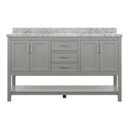 Design Element Austin 60" Vanity Base Only in Walnut - Walmart.com