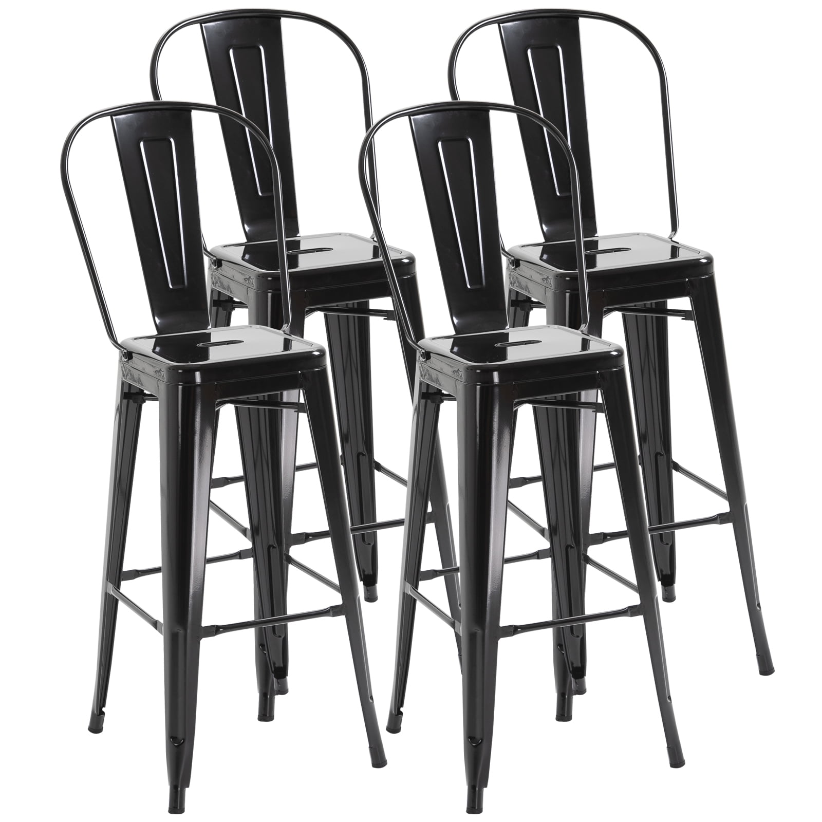 Click here for Homcom Set Of 4 Bar Stools Industrial Removable Ba... prices
