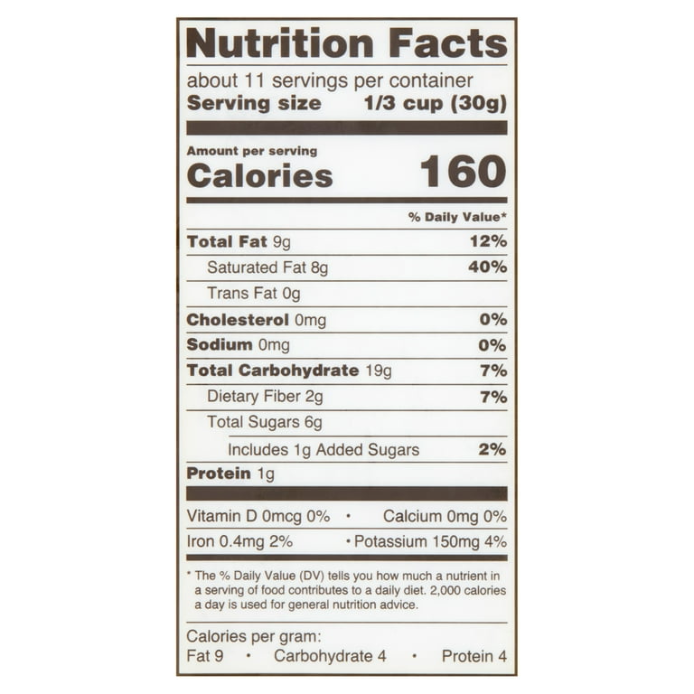 Banana Nutrition Label