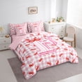 Catabedysis Cute Cherry Pattern 7-Piece Twin Bedding,Pink Personalized ...