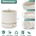 4 Inch Planter Pot with Drainage Hole & Saucer, Deep Water Catch Tray ...