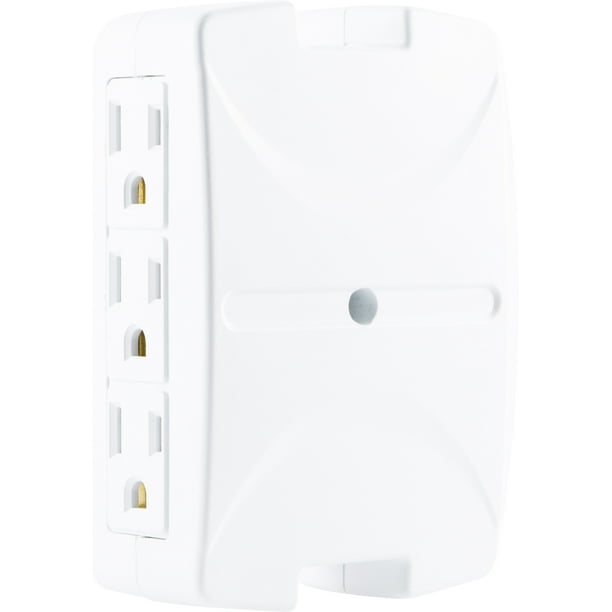 Philips 6-Outlet Wall Adapter, Side-Access Outlets, White, SPS1060T/17 ...