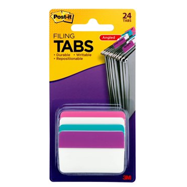 Hanging File Tabs, 2", 24/PK, Standard Colors Qty:24 - Walmart.com