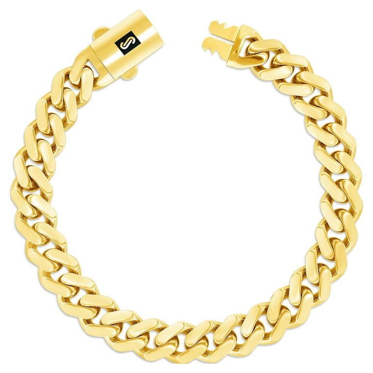 Nuragold 10k Real Yellow Gold 9mm Monaco Miami Cuban Link Nuragold 10k Real Yellow Gold 9mm Monaco Miami Cuban Link