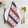 Cloth Napkins Independence Day Red Blue Star Striped Washable Soft ...