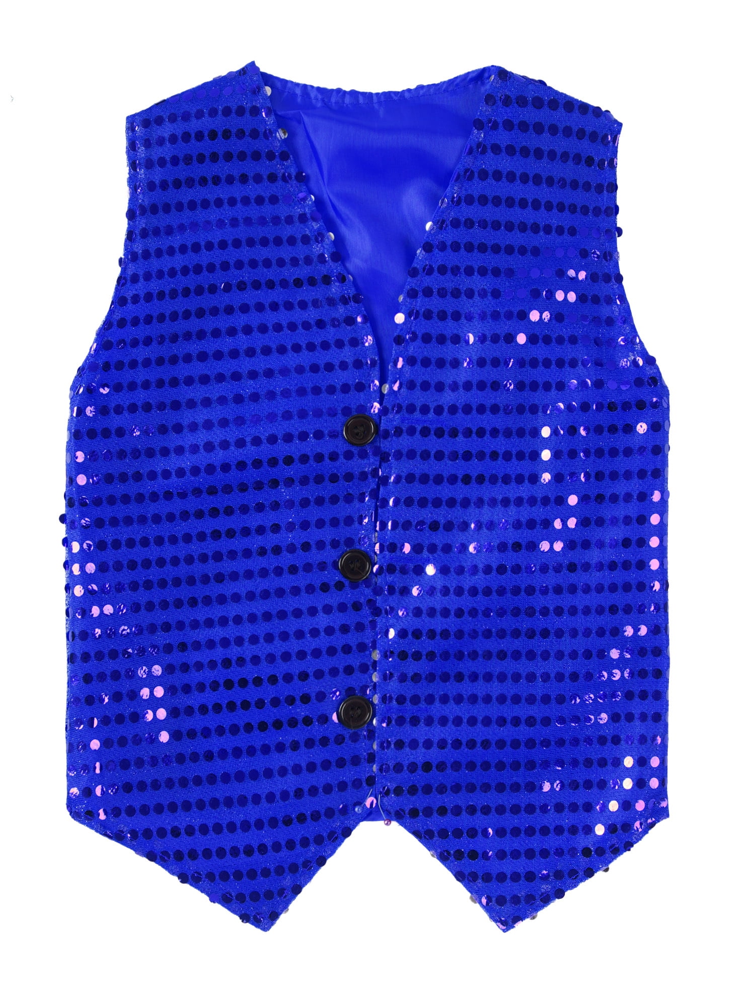 Aislor Kids Girls Sequined Vest Jacket Waistcoat Button Closure for Hip ...