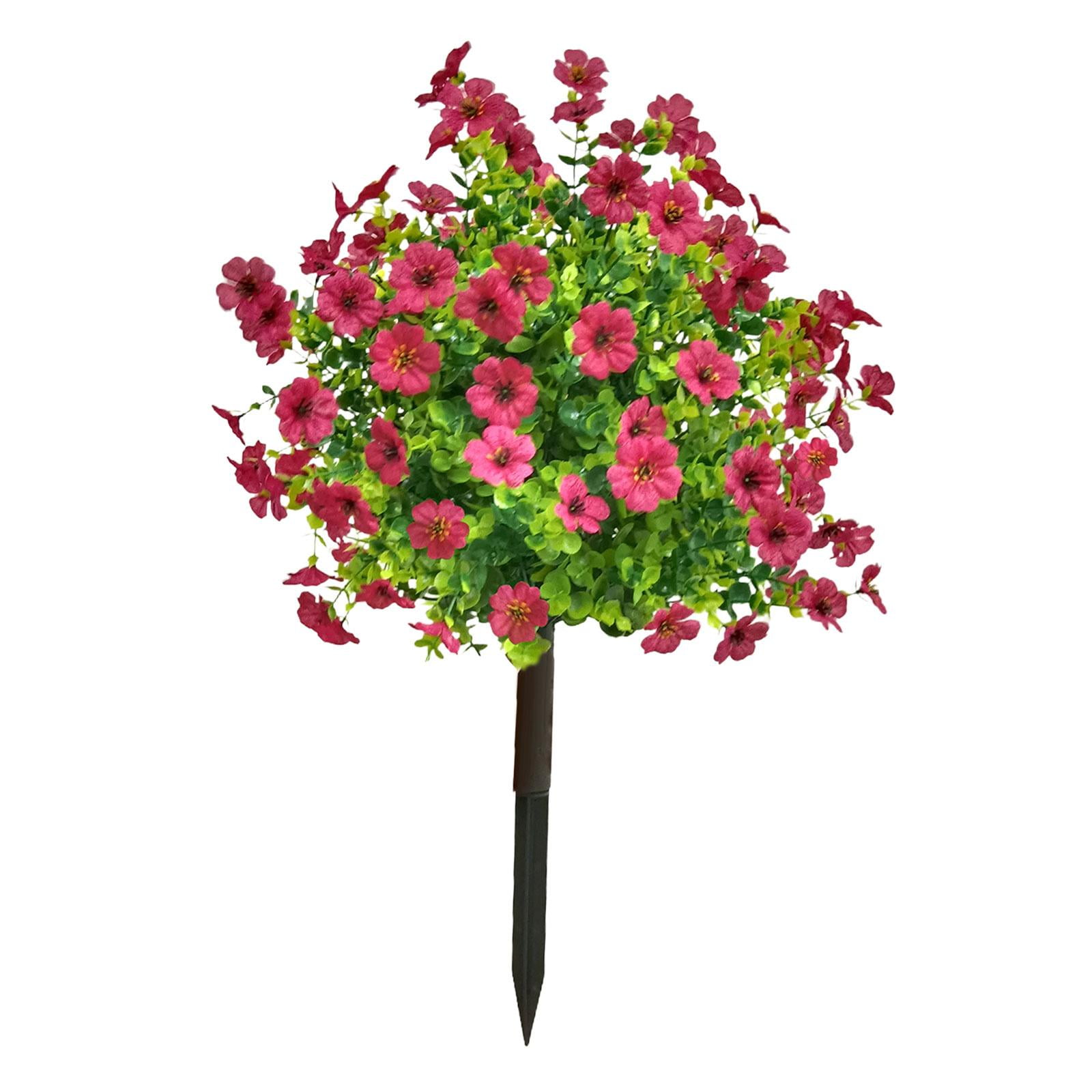 Artificial Flower Garden Stake Faux Greenery Arbustos para decoración ...