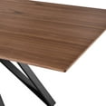 Modena Dining Table in Matte Black Finish and Walnut Wood Top - Walmart.com