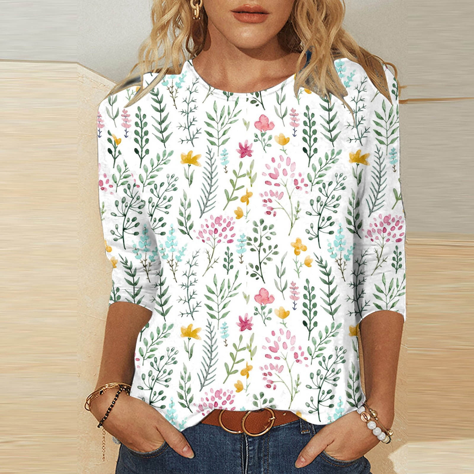 Click here for Chgbmok Womens Blouses Summer Womens Fashion Print... prices