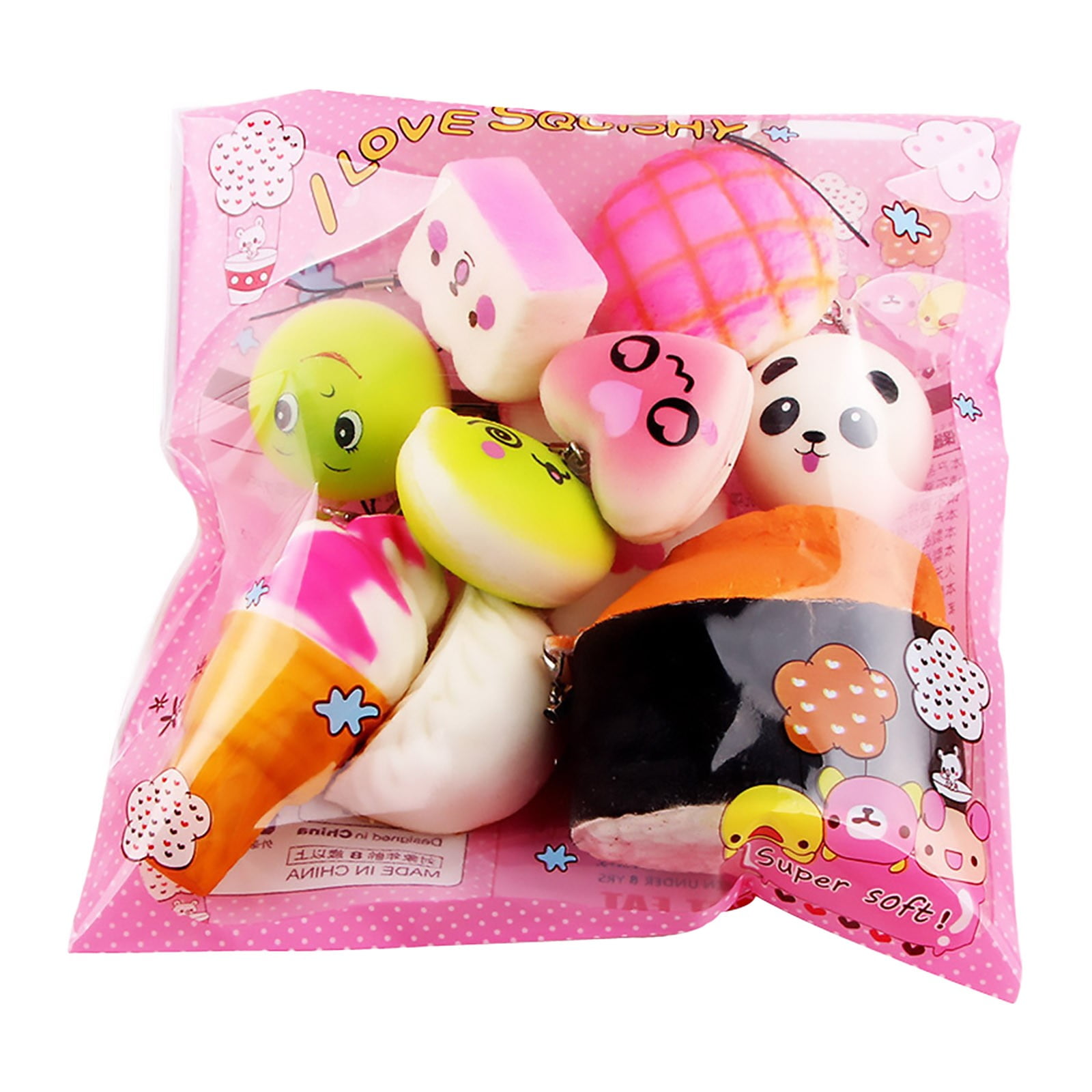 Lucky Bag Surprise Bag Candy Toy For Girls 10pcs Medium Mini Soft Bread ...