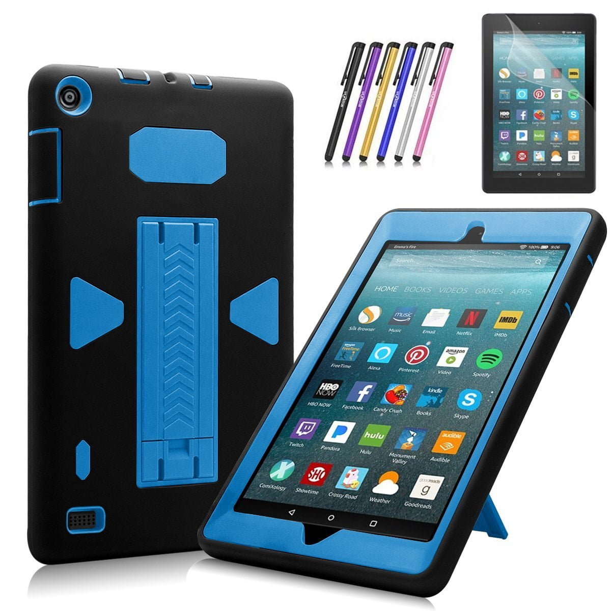 Fire 7 2017 Case, Mignova Heavy Duty Shock-Proof Protective Case Build ...