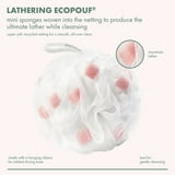 EcoTools Lathering Bath Pouf White & Pink Loofah for Cleansing and ...