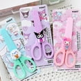 Kawaii Sanrio Safety Scissors with Cover Kuromi Hello Kitty My Melody ...