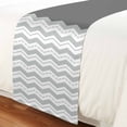 Bed Runner Grey Waves Bedding Scarves Soft Decorative Bed Flag Chevron ...