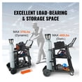 Welding Cart 3-Tier Heavy Duty, 400 Lbs Capacity, Swivel Wheels, Gas ...
