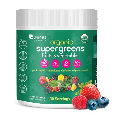 JUCE Greens Superfood Healthy Balance of Fruits and Veggies. Powder 8. ...
