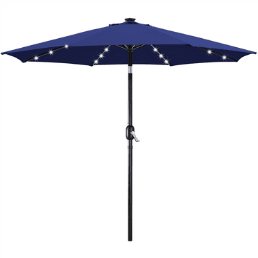Ainfox 10ft Patio Led Lighted Umbrella with Weight Base,Outdoor Table ...