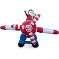 8 FT Animated Christmas Inflatable Santa Claus Flying Airplane ...