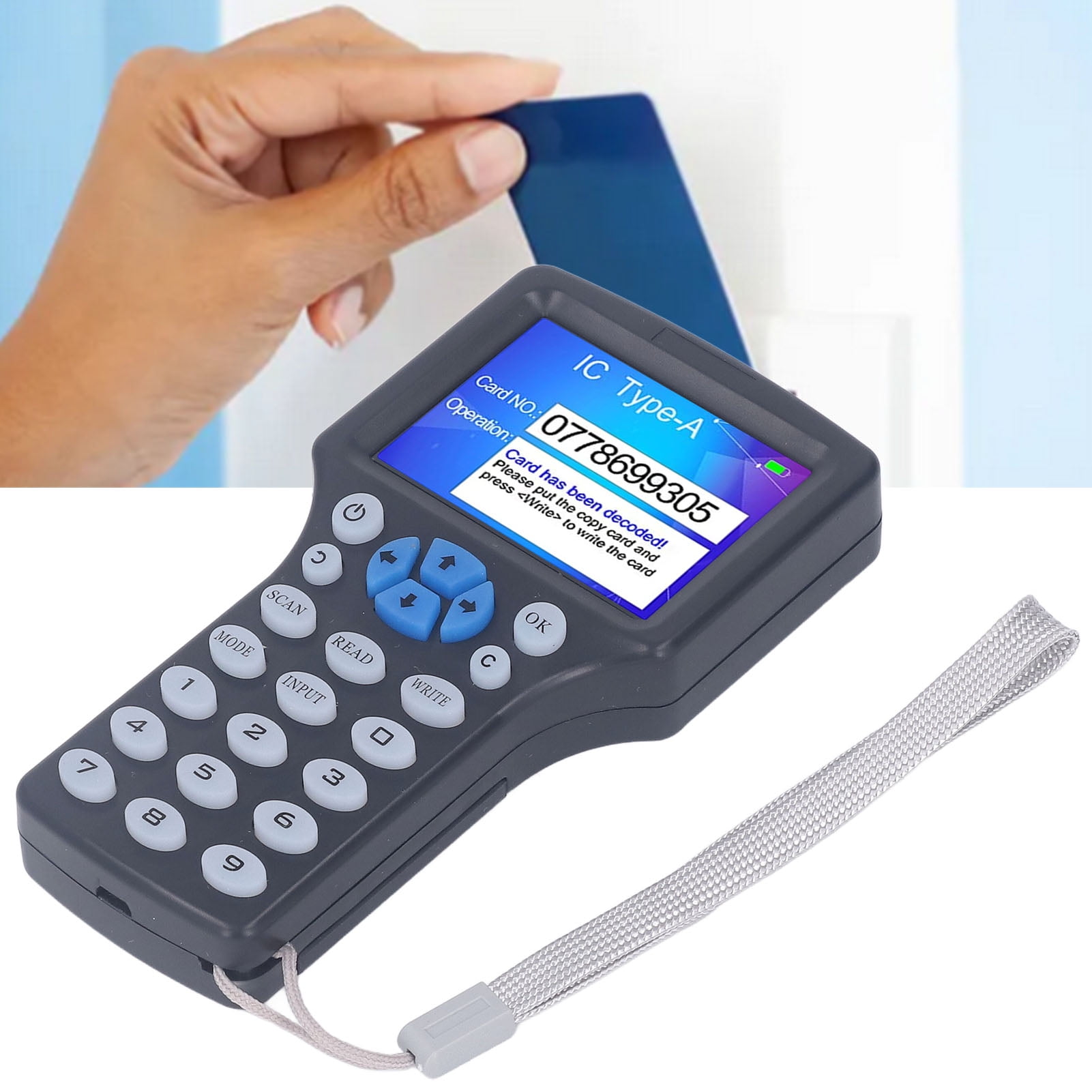 Lector De Tarjetas RFID NFC, Pantalla A Todo Color Duplicadora De ...