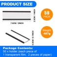 50 Pack Magnetic Label Holder C Channel Magnetic Labels, Magnetic Data ...