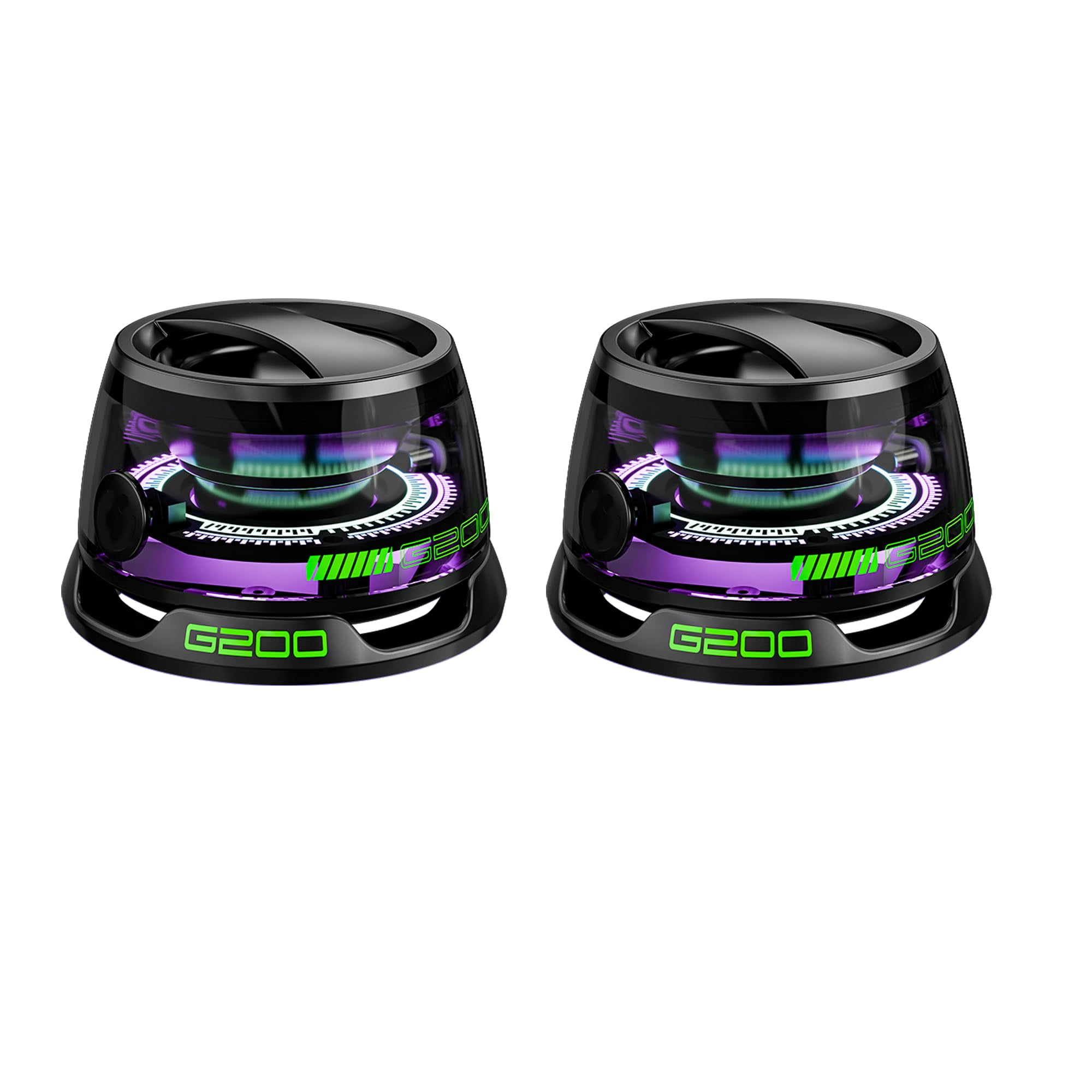 Unbranded 2-Pack G200 Portable Outdoor Bluetooth Speakers With Magnetic Design - High-Definition Sound  Dynamic Colorful Ambient Lighting  Compact St