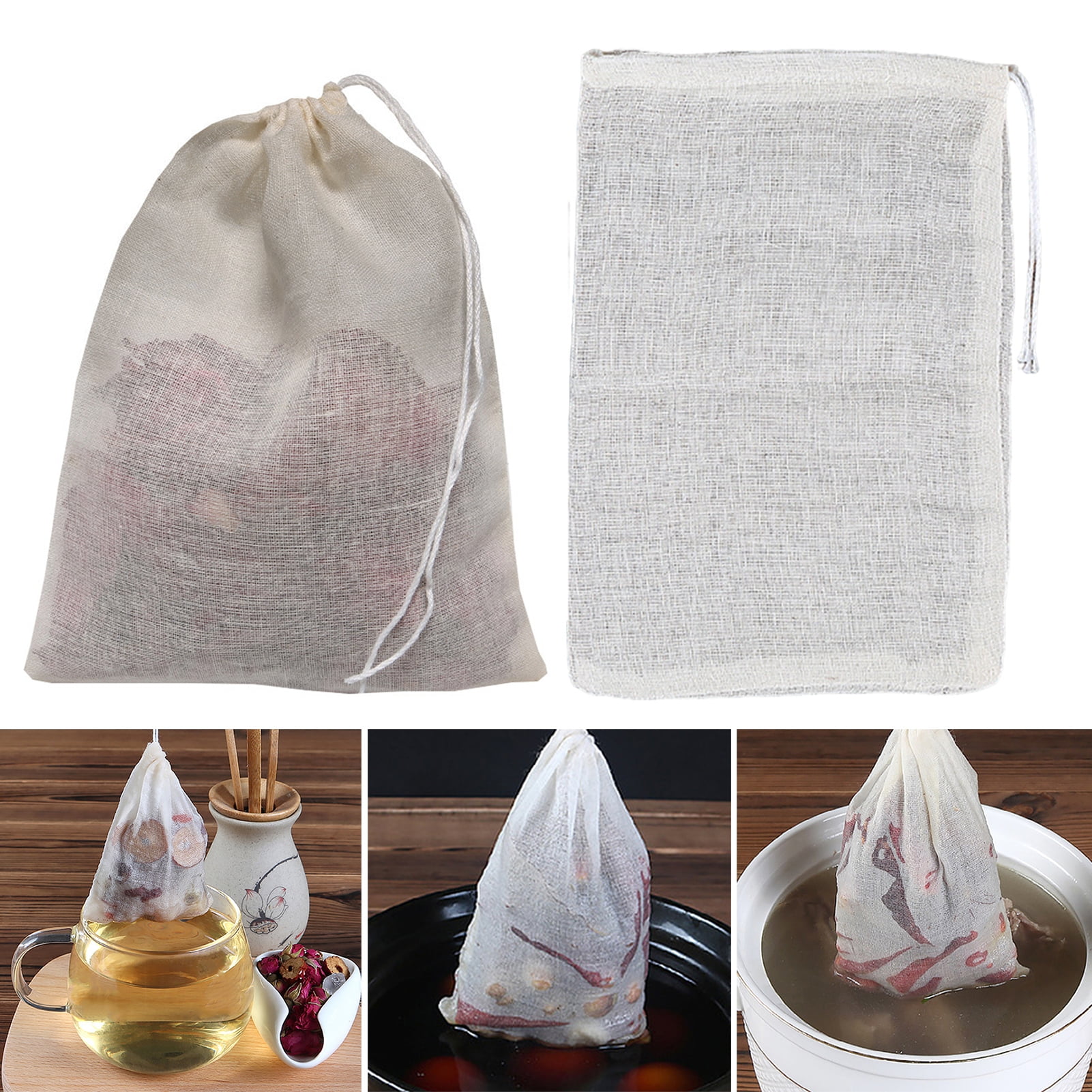 Click here for Tidbay 20pcs Spice Bags With Drawstring Natural Co... prices