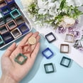 80Pcs 8 Colors Acrylic Bead Frame Imitation Gemstone Style Rhombus ...