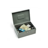 SteelMaster Locking Heavy-Duty Security Box, Tumbler Lock, Gray ...