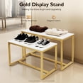 2PCS Shoes Handbag Display Stand Gold Modern Nesting Tables Set Metal ...