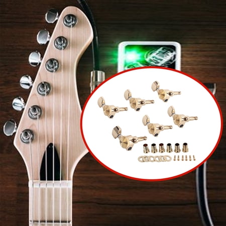 6 Pieces Guitar Tuning Pegs Part Fitting Replacement Strings Fixator ...