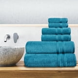 Mainstays Performance Solid 6-Piece Bath Towel Set - Coolwater ...