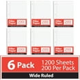 E-CLIPS USA 10.5” x 8” Filler Paper 200-Sheet Wide Ruled Notebook Paper, 6-Pack - Walmart.com