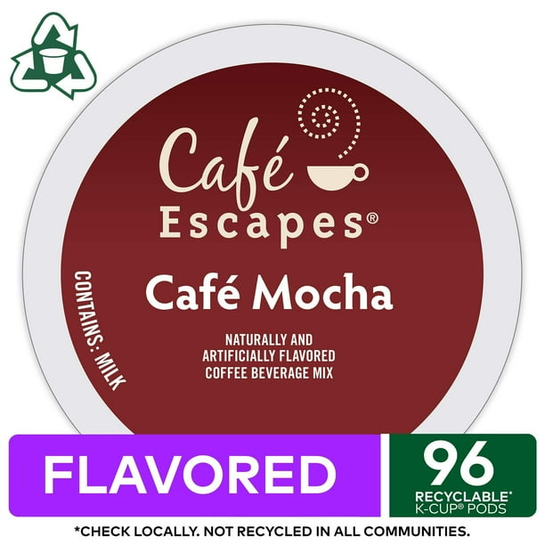 Caf Escapes Mocha Medium Roast, Keurig Coffee Pods, 96 Ct - Walmart.ca