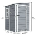 Dextrus Resin Outdoor Storage Shed, 5x4 FT, Waterproof, Lockable Door & Window - Walmart.com