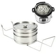 3-Tier Stainless Steel Stackable Steamer Insert Pan Set for Instant ...