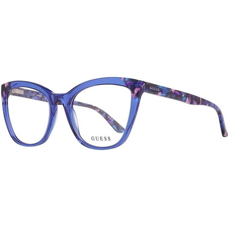 Guess GU2674 Eyeglass Frames - Shiny Blue Frame, Shiny Blue Lenses, 53 ...