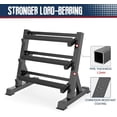 Neche 3-Tier Heavy-Duty Dumbbell Stand, Adjustable Storage Rack, 1100lb ...