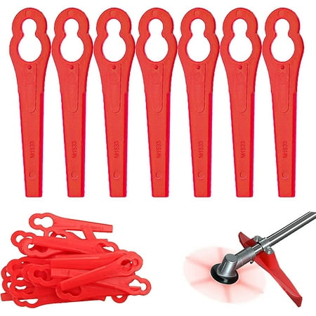 100 Pack Nylon Blades Cutter Blades Garden Lawn Mower Blade Replacement ...