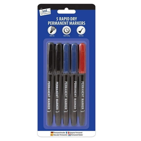 Just Stationery Permanent Marker (Pack of 5) | Walmart Canada
