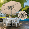 9 Foot Two Tier Patio Umbrella with Push Button Tilt and Crank UV ...